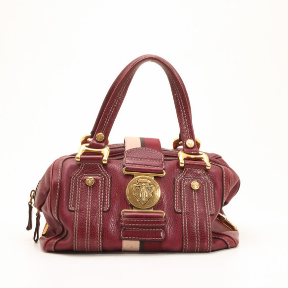 Gucci | Bags | Gucci Maroon Leather Aviatrix Medium Boston Satchel ...